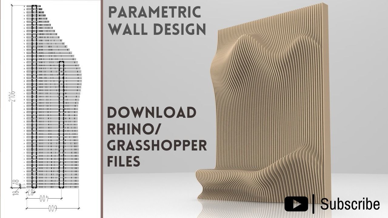 Parametric Wall Design Grasshopper Rhino AutoCAD Download 3D model | CGTrader