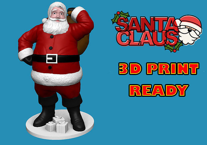Santa Claus 3D model 3D printable | CGTrader