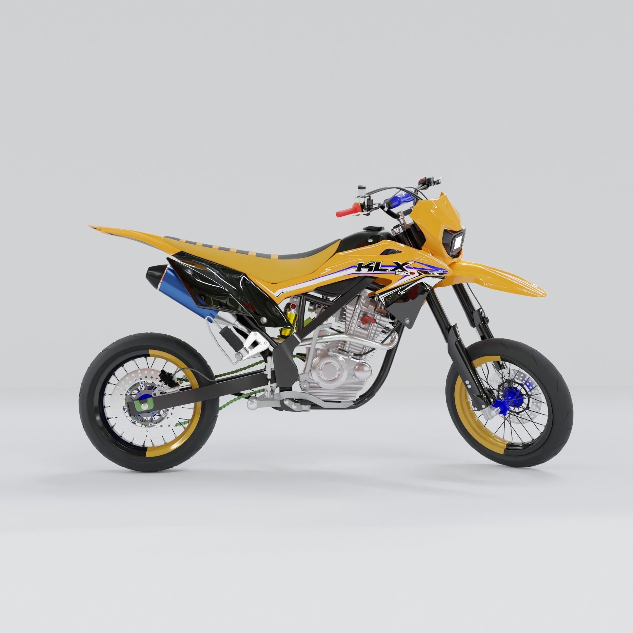 kawasaki KLX 150BF 3D model | CGTrader