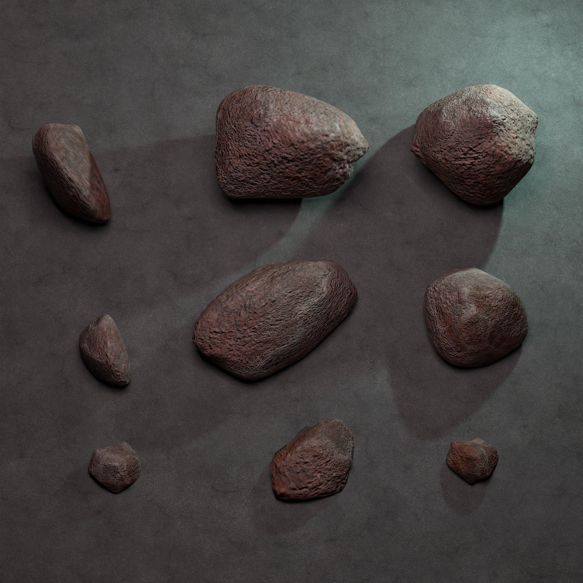 Set of rocks 3d set of objects free 3D model | CGTrader