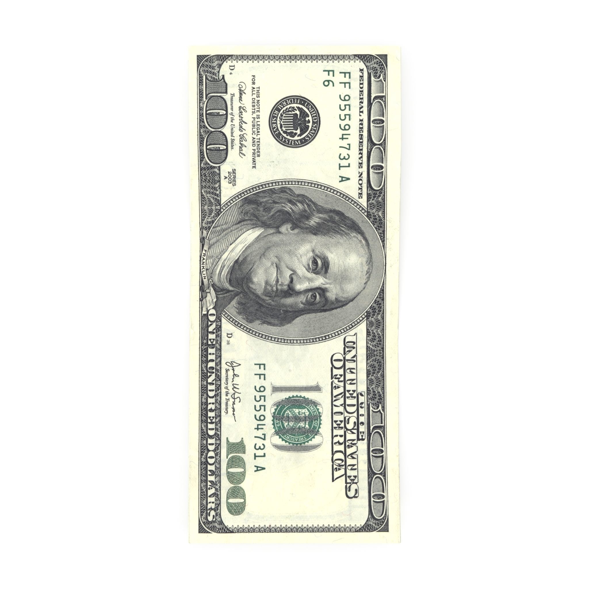 100 Dollar Bill 3D model | CGTrader
