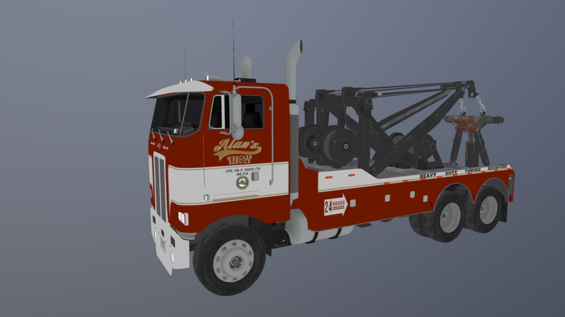 3D model Peterbilt 362 Heavy Wrecker VR / AR / low-poly | CGTrader