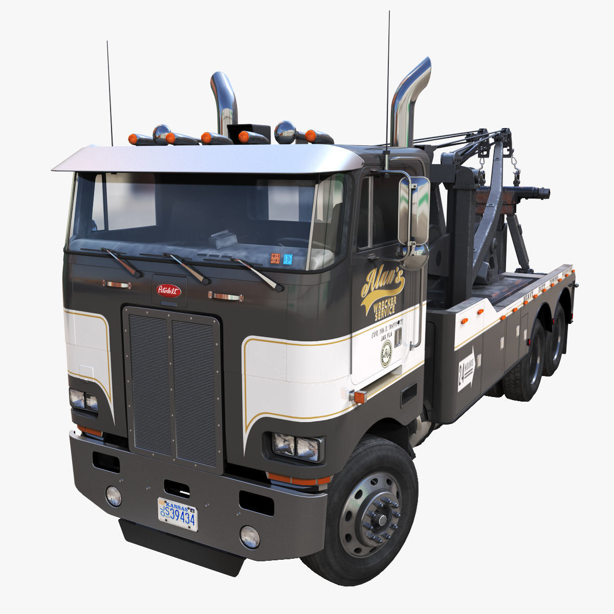 3D model Peterbilt 362 Heavy Wrecker VR / AR / low-poly | CGTrader