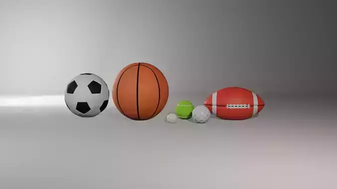 3D model LOW POLY BALL MODELS GAME READY VR / AR / low-poly | CGTrader