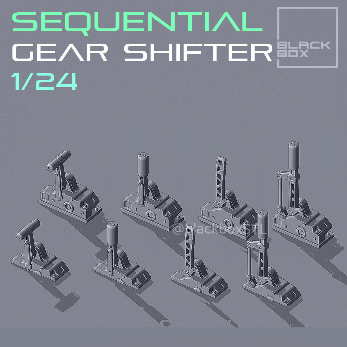 Sequential Gear Shift Pack 1-24th scale 3D model 3D printable | CGTrader