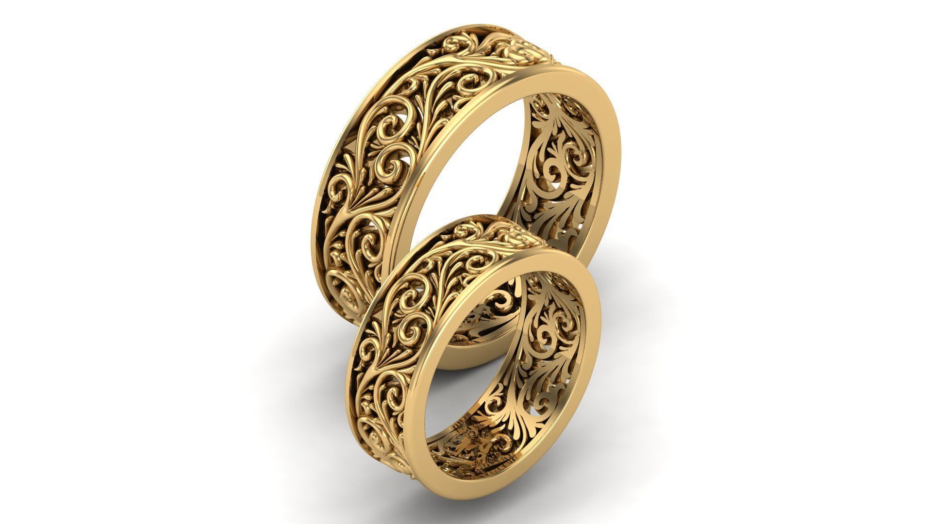 Alianca arabesco filigrama trabalhada alianca real royal ring 3D model | CGTrader