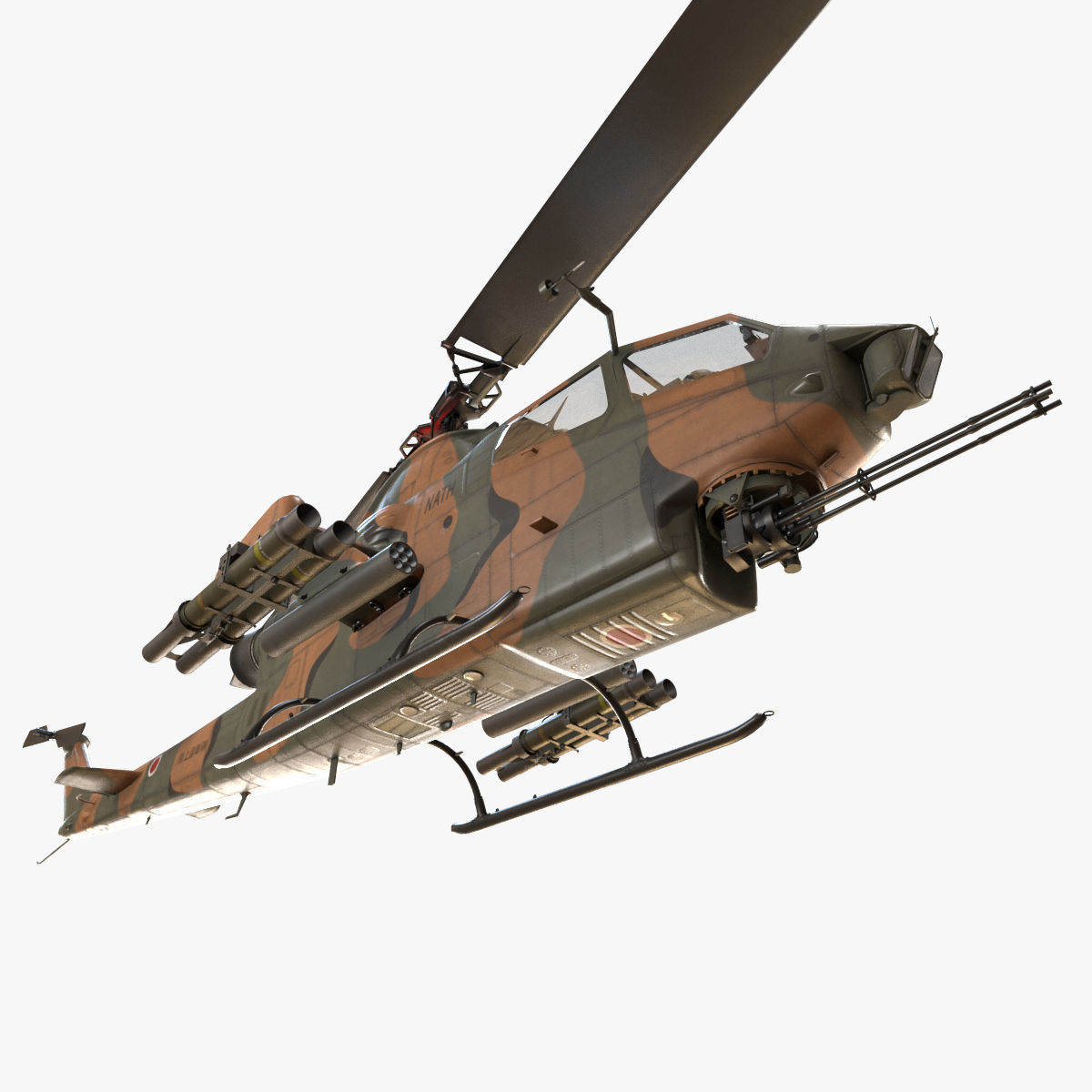 3D model Bell AH-1S Cobra JGSDF Complex Animation VR / AR / low-poly ...