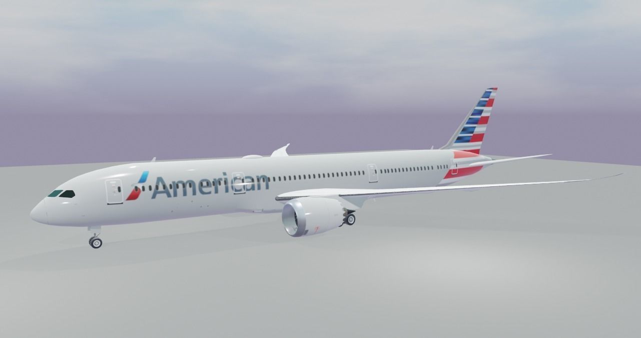 3D model American Airlines Boeing 787-9 dreamliner VR / AR / low-poly ...
