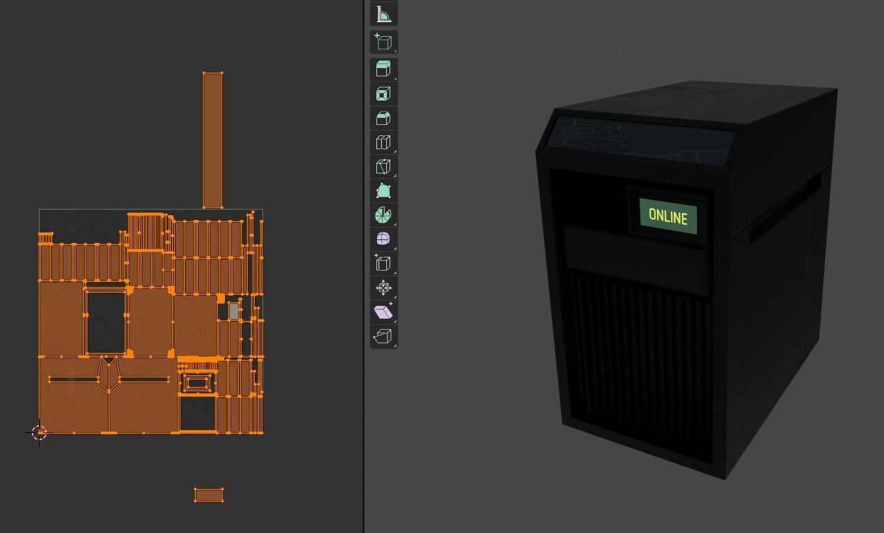 3D model Computers Servers Screens Touch Pad Lock Box VR / AR / low ...