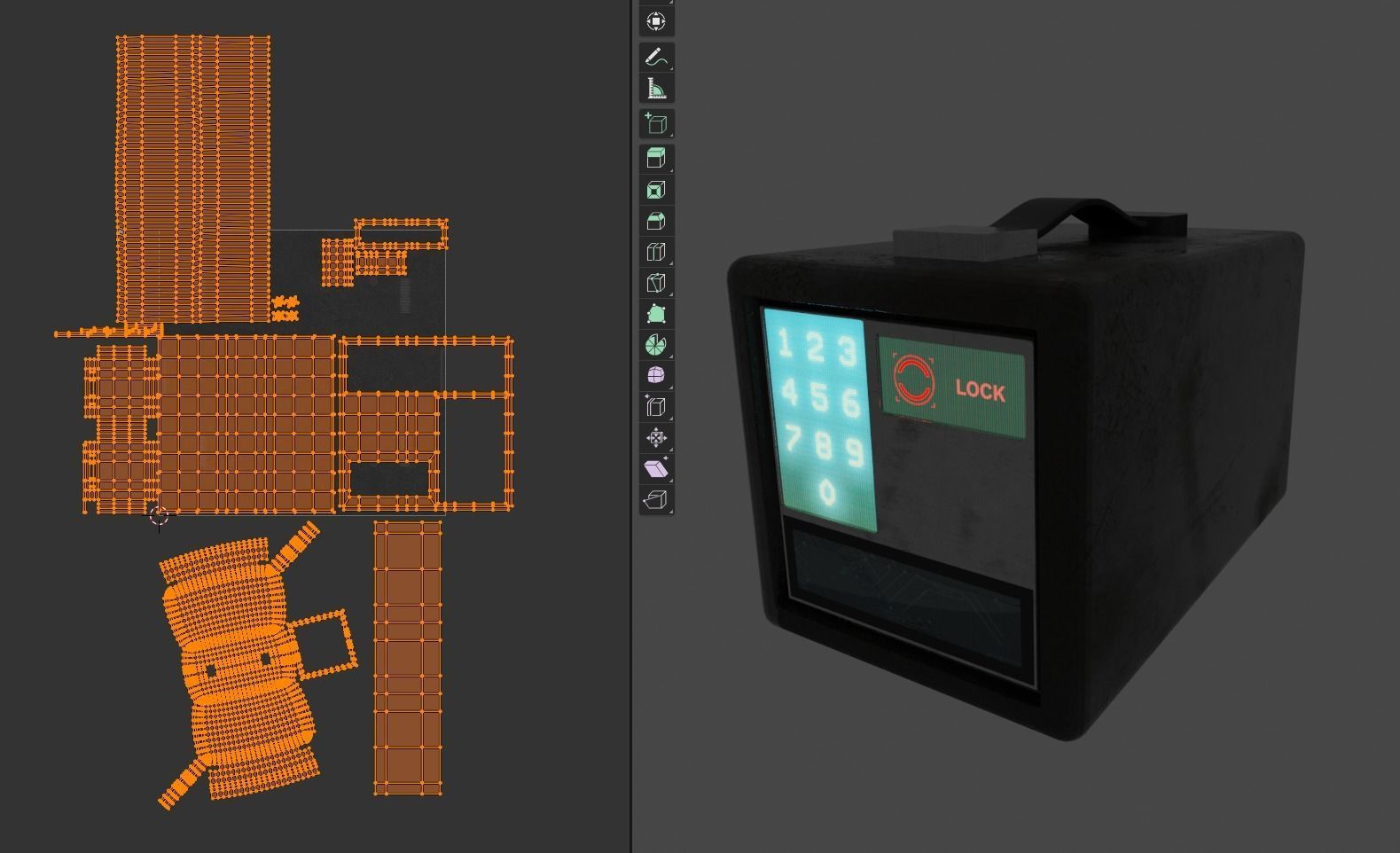 3D model Computers Servers Screens Touch Pad Lock Box VR / AR / low ...