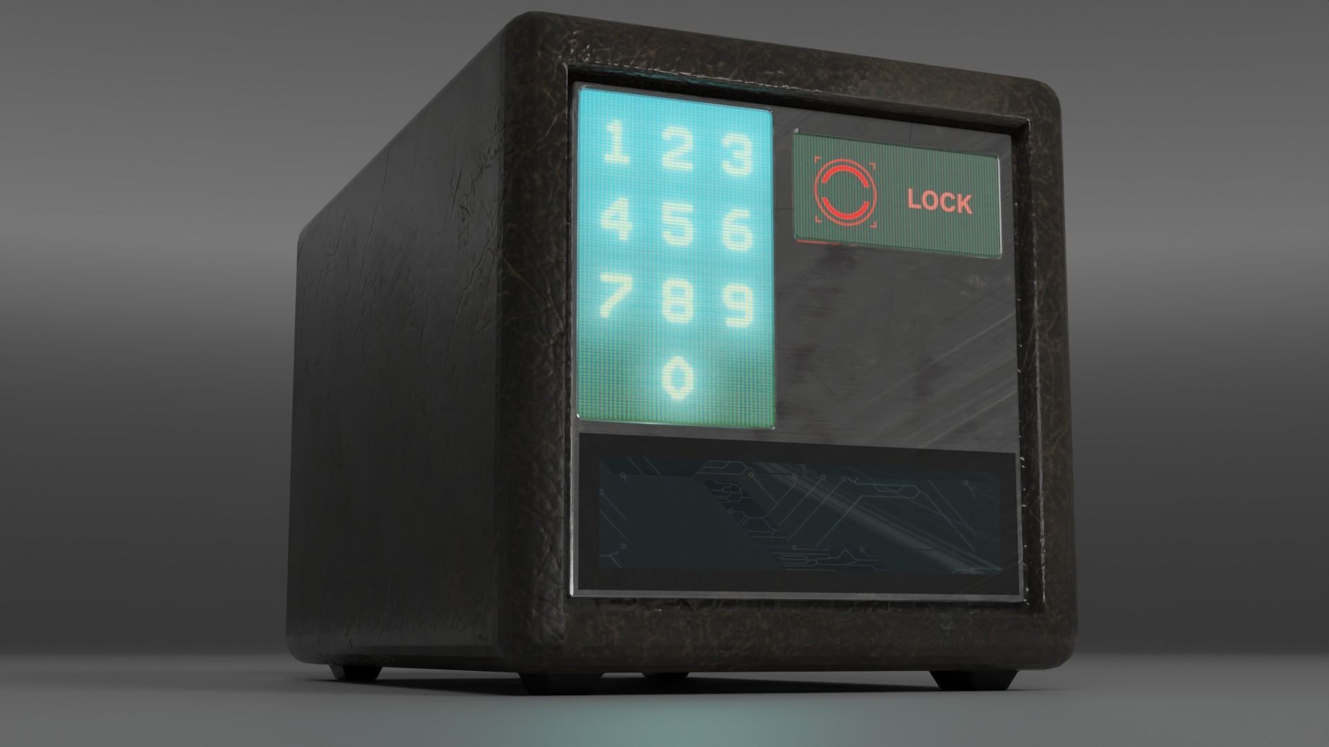 3D model Computers Servers Screens Touch Pad Lock Box VR / AR / low ...