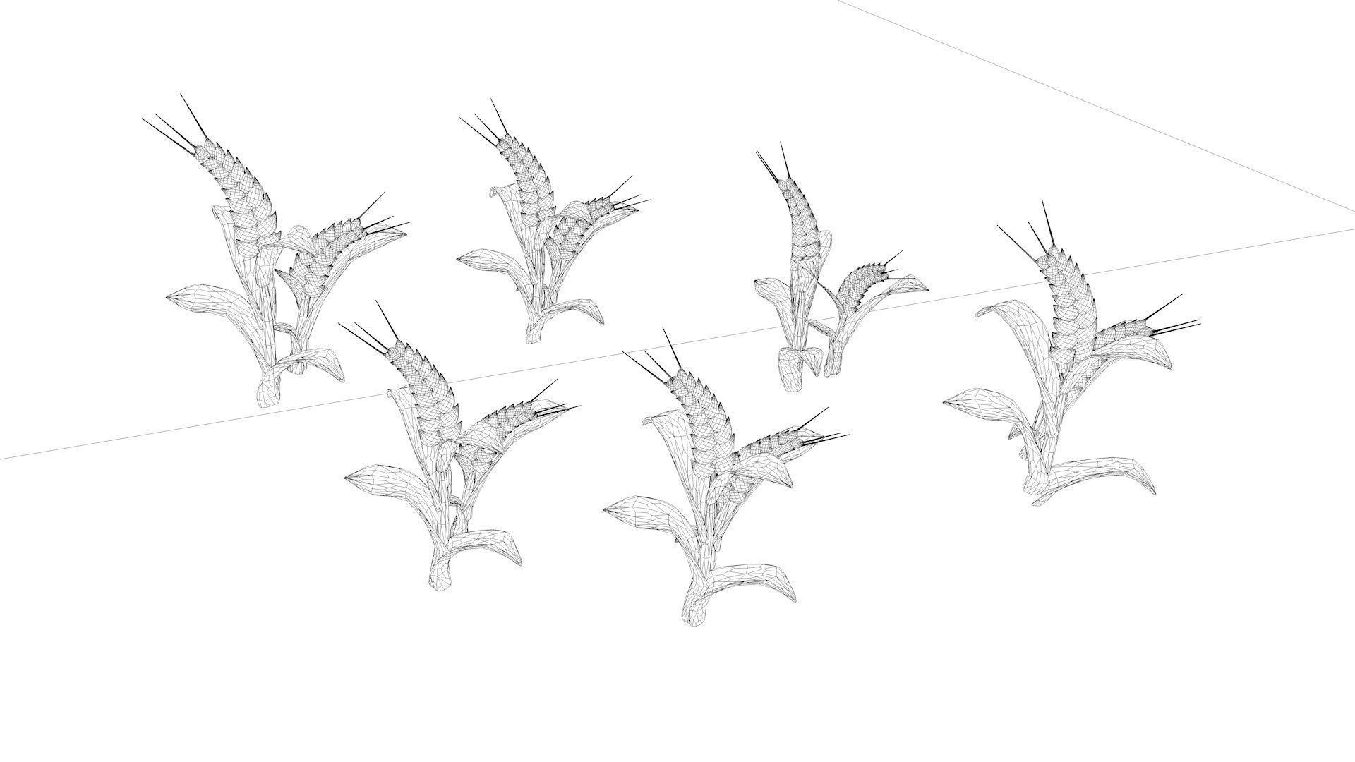 Stylized straw small rice rice 3D model | CGTrader