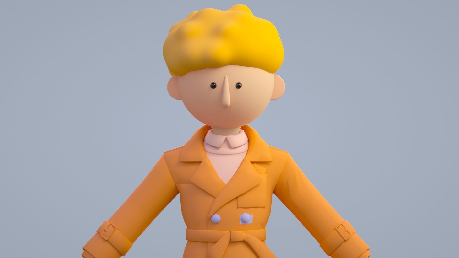 Cartoon Boy Youth Gentleman Detective IP Cartoon Character 3D model ...