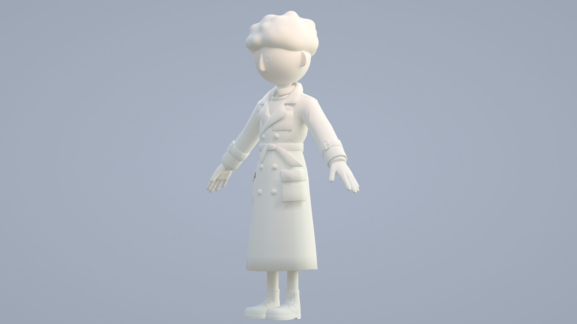 Cartoon Boy Youth Gentleman Detective IP Cartoon Character 3D model ...