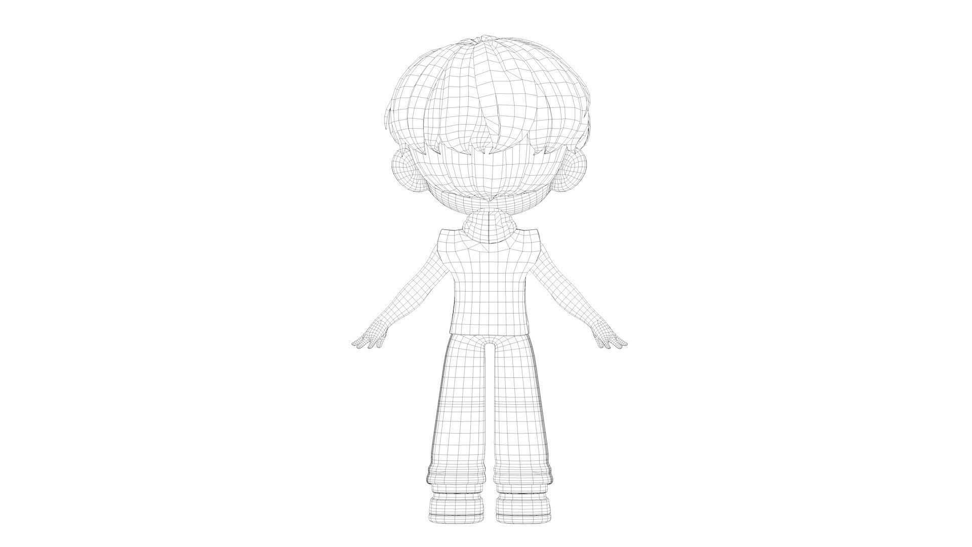 Three Shadows and Two Cartoons Young Boys and Young Boys 3D model ...