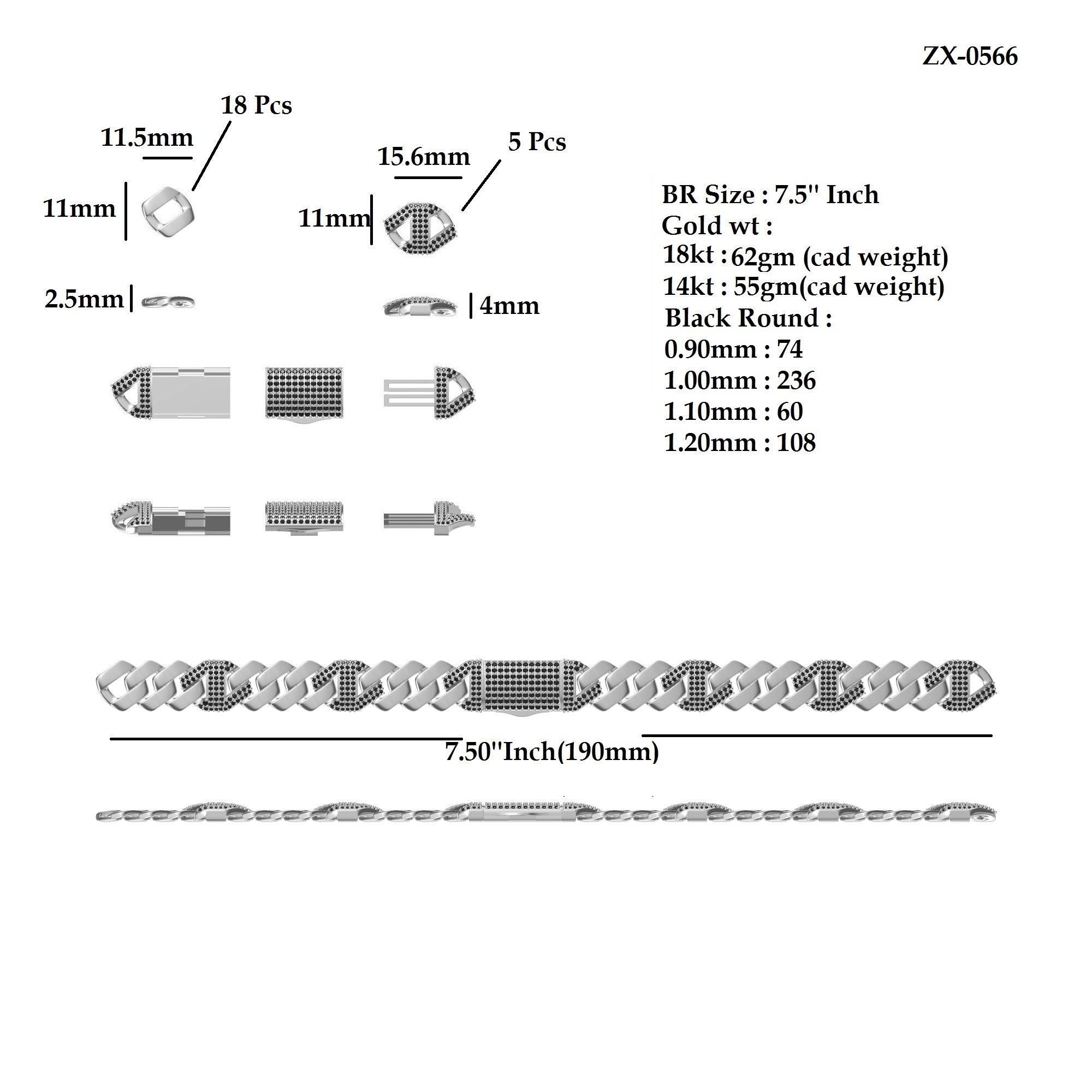 Cuban Chain 3D model 3D printable | CGTrader