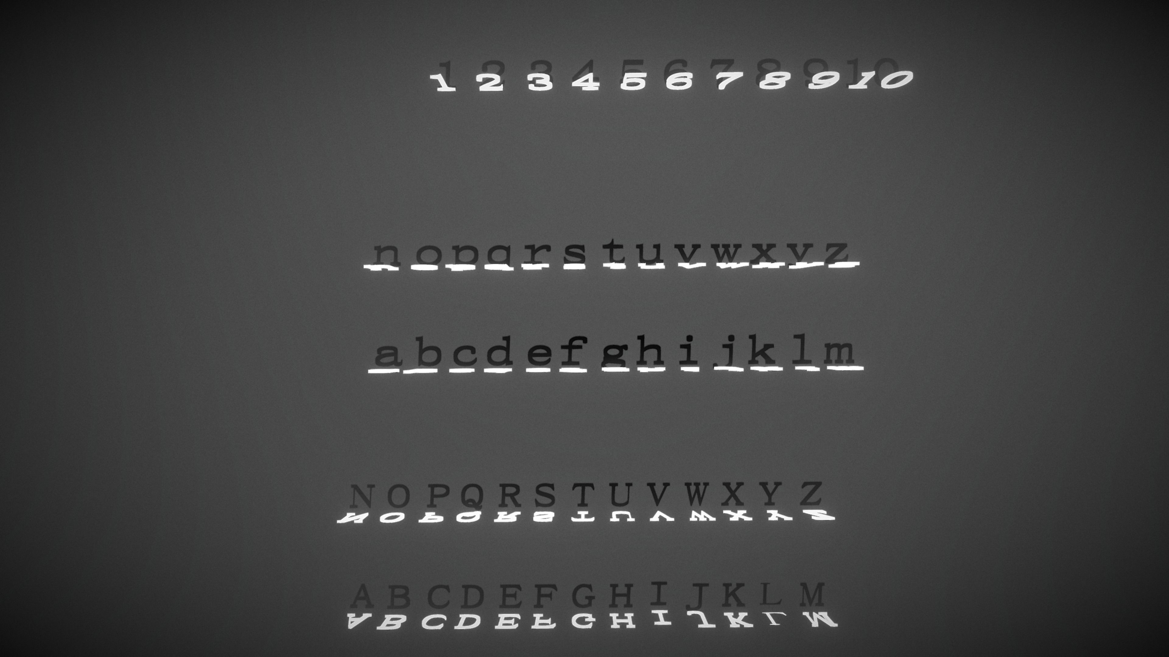 3D model Letters and numbers VR / AR / low-poly | CGTrader