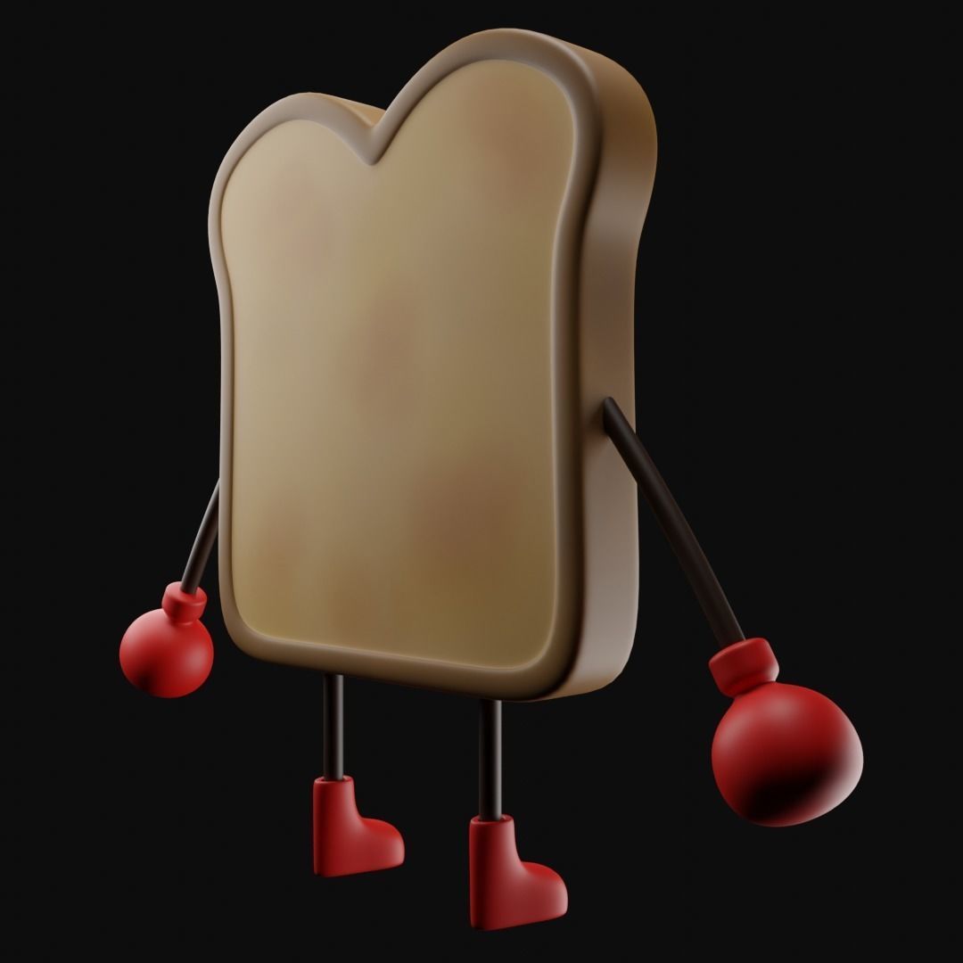 toast character free 3D model | CGTrader