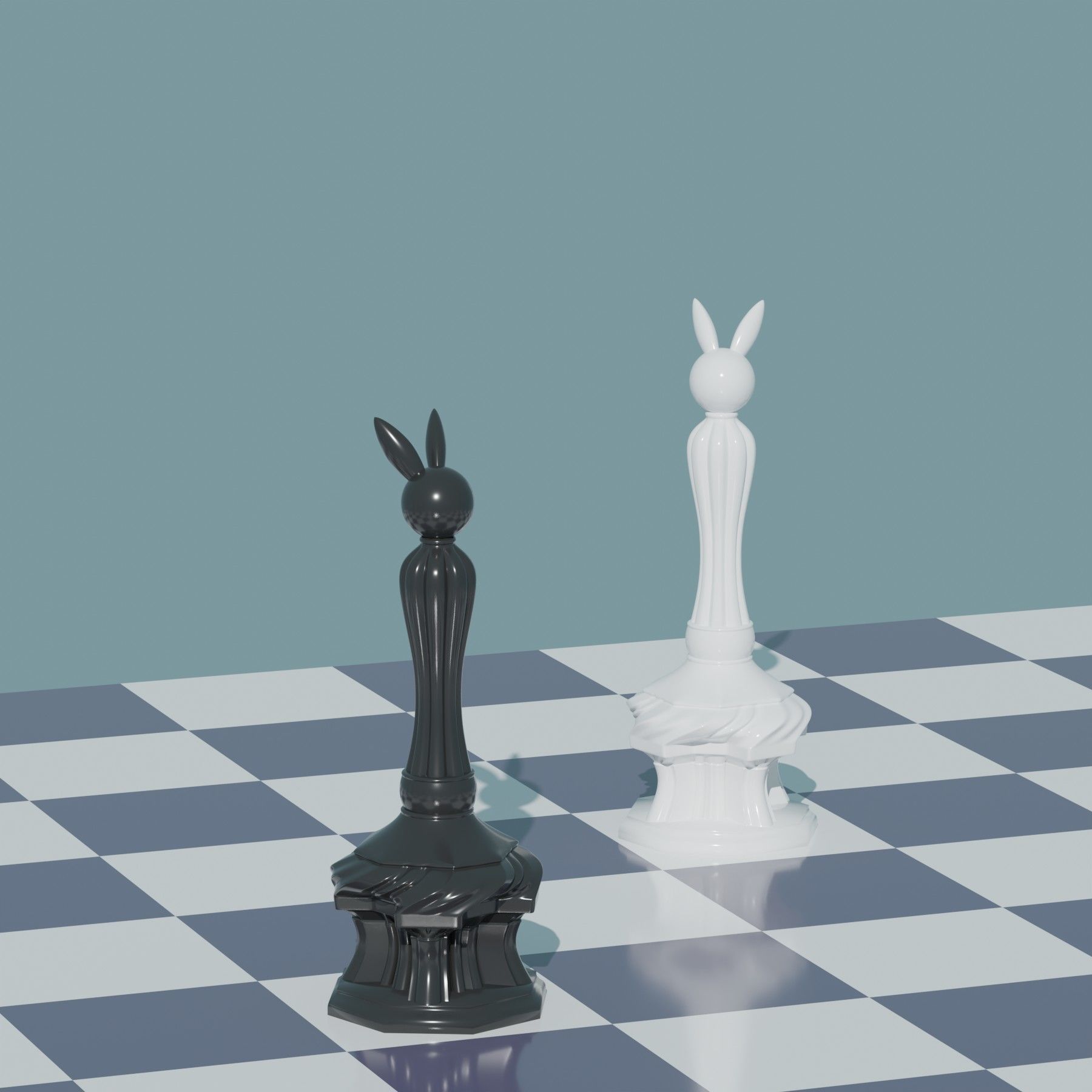 RABBIT CHESS HELIOS SET 3D model 3D printable | CGTrader