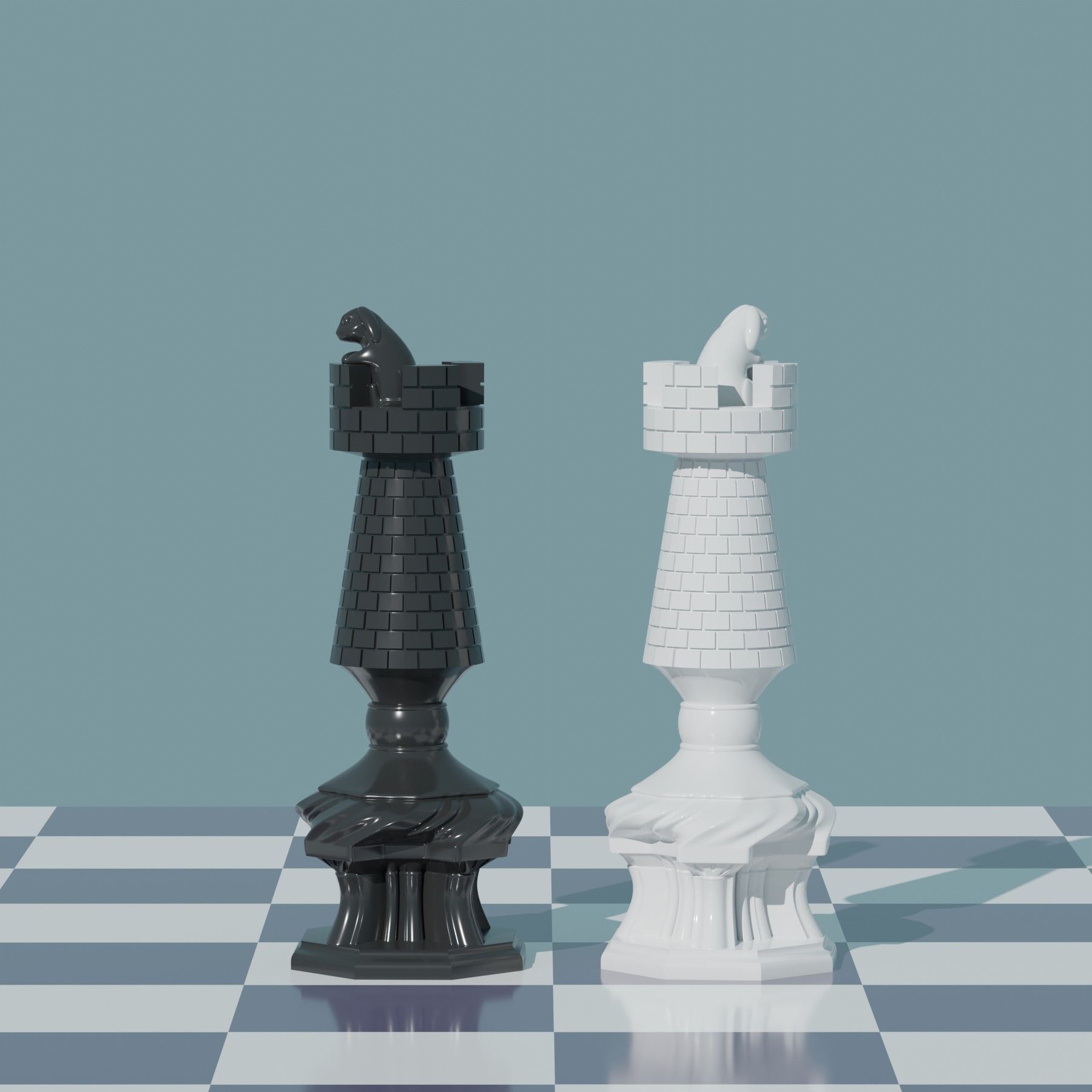 RABBIT CHESS HELIOS SET 3D model 3D printable | CGTrader
