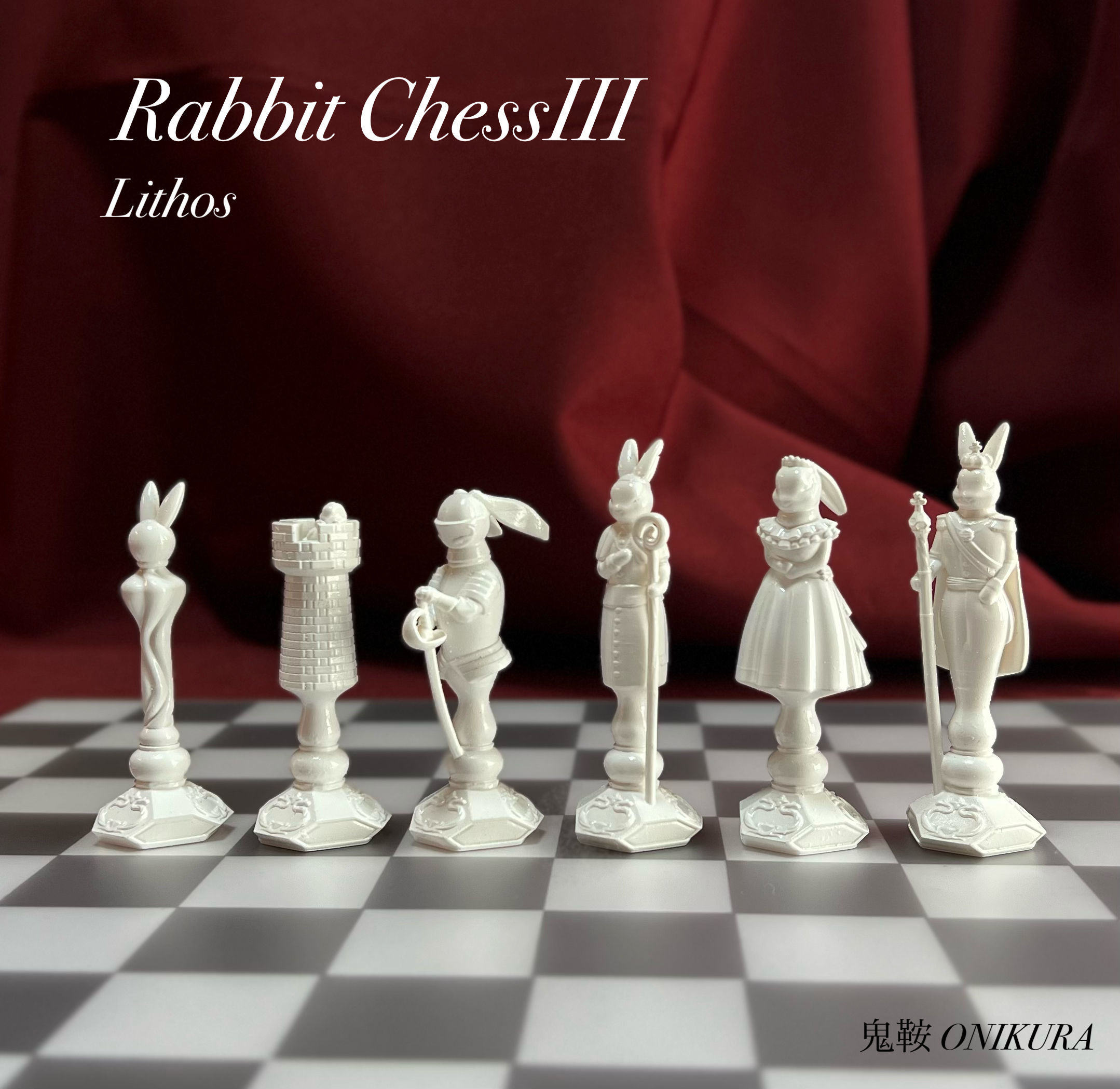 RABBIT CHESS lithos SET 3D model 3D printable | CGTrader