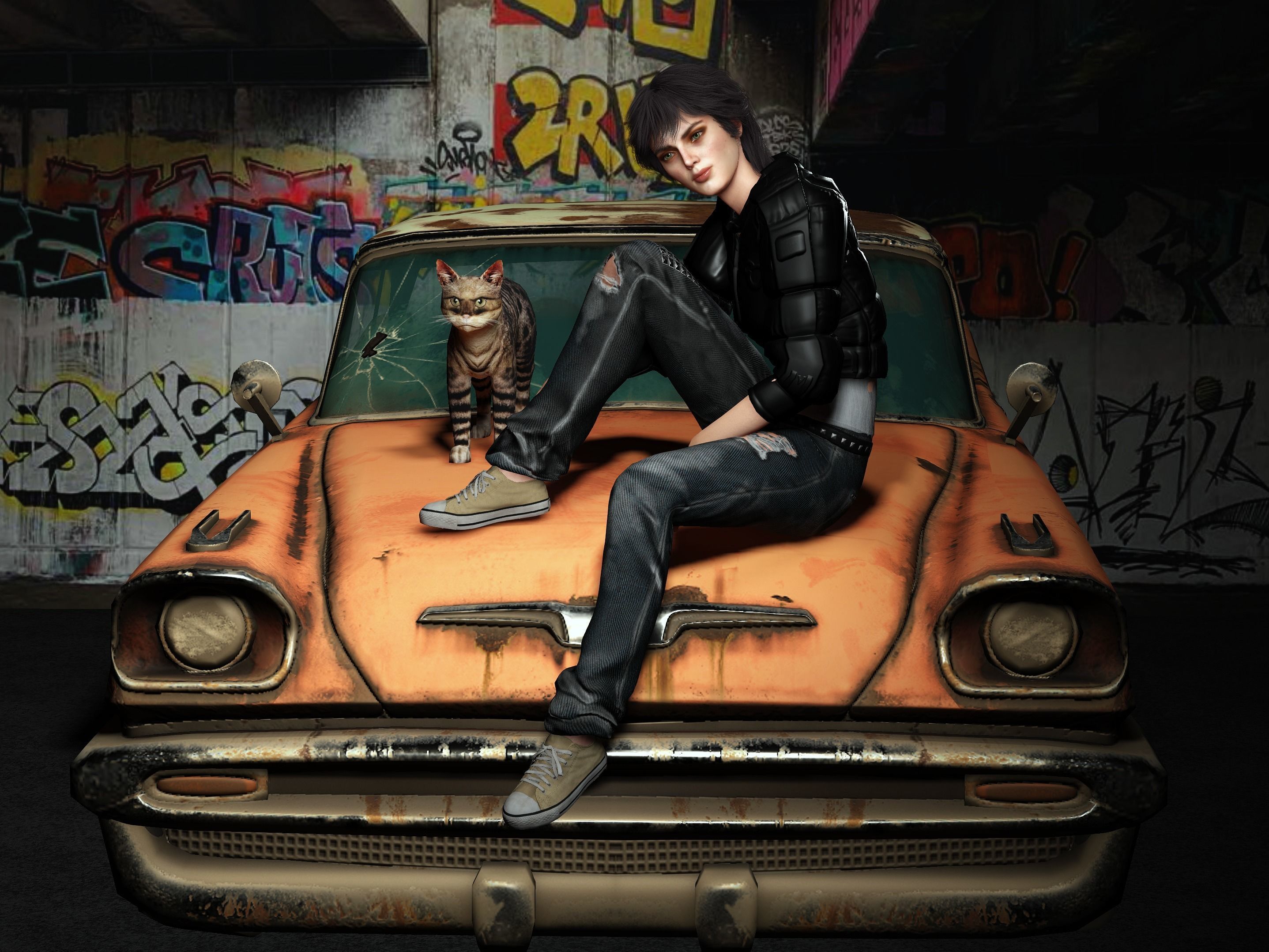 3D model Jane-Female Character VR / AR / low-poly | CGTrader