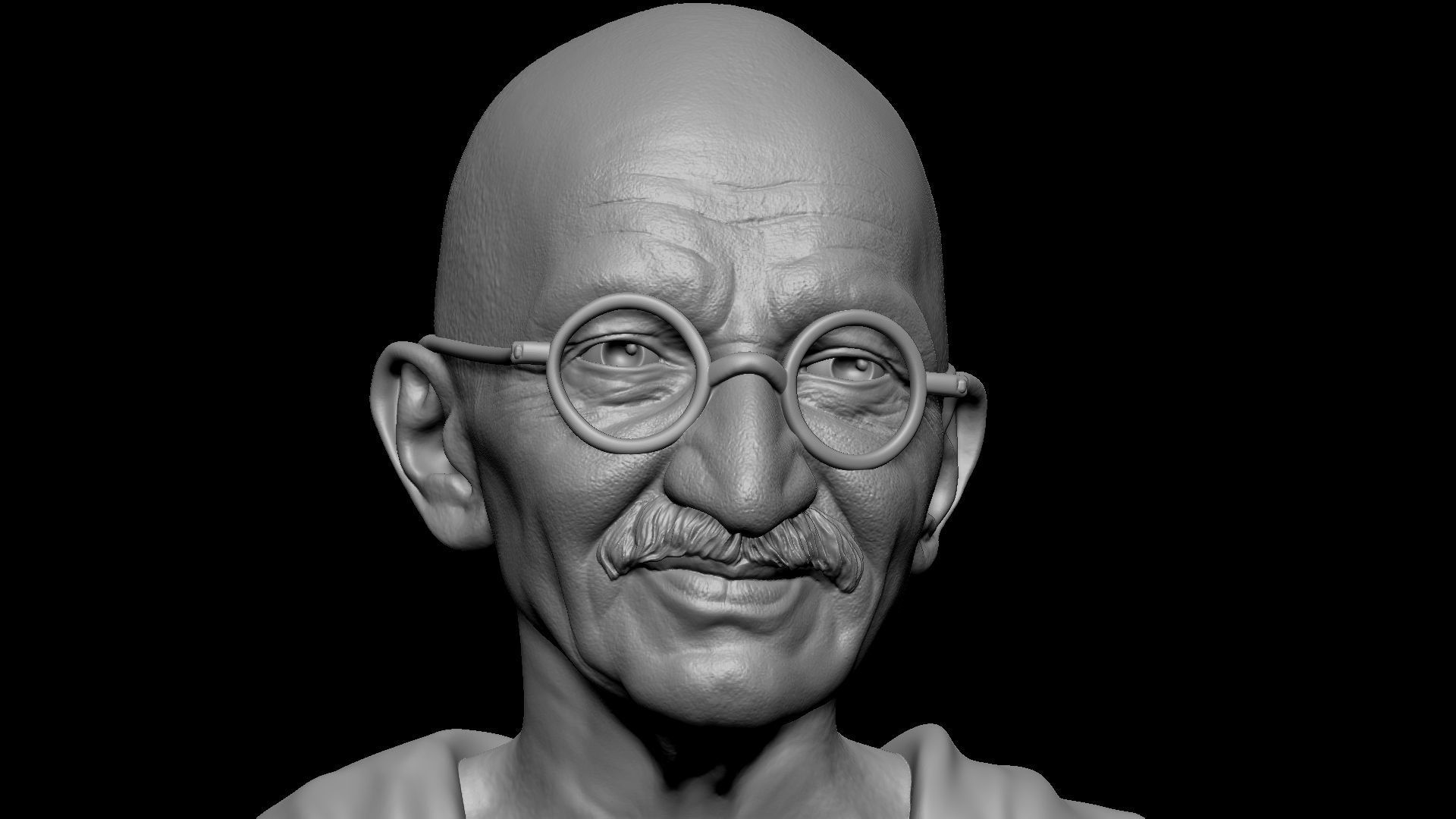 Mahatma Gandhi 3D model 3D printable | CGTrader