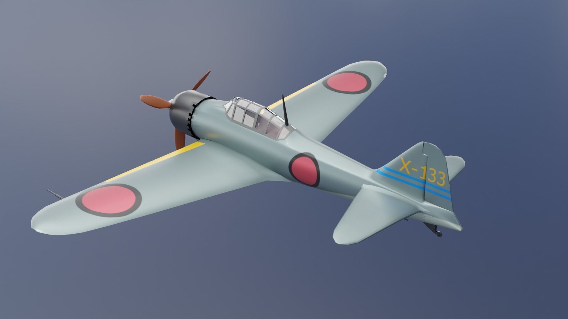 Mitsubishi Zero Japanese airplane free 3D model | CGTrader