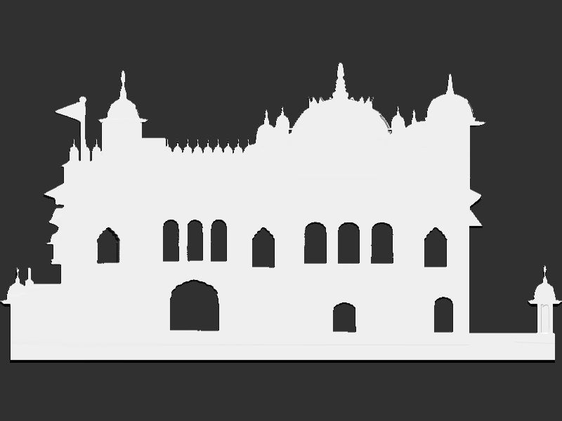 2d Golden Temple 3D model 3D printable | CGTrader
