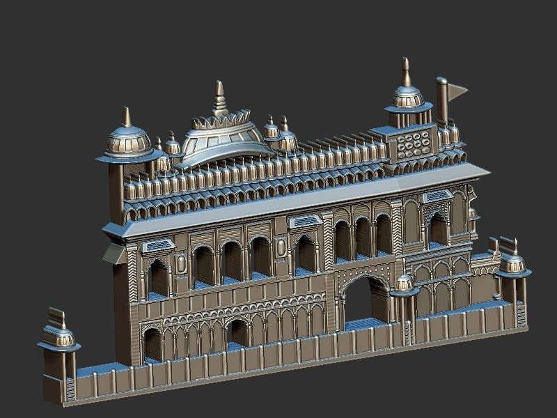 2d Golden Temple 3D model 3D printable | CGTrader