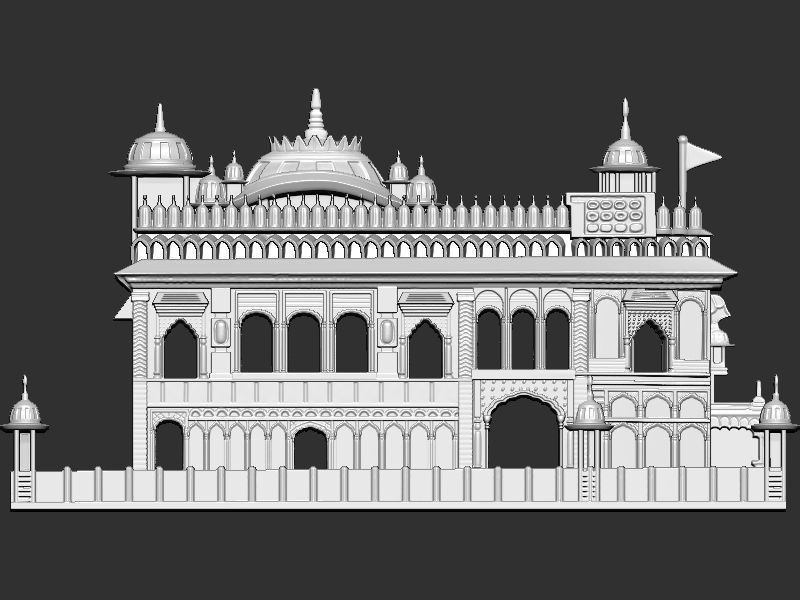 2d Golden Temple 3D model 3D printable | CGTrader