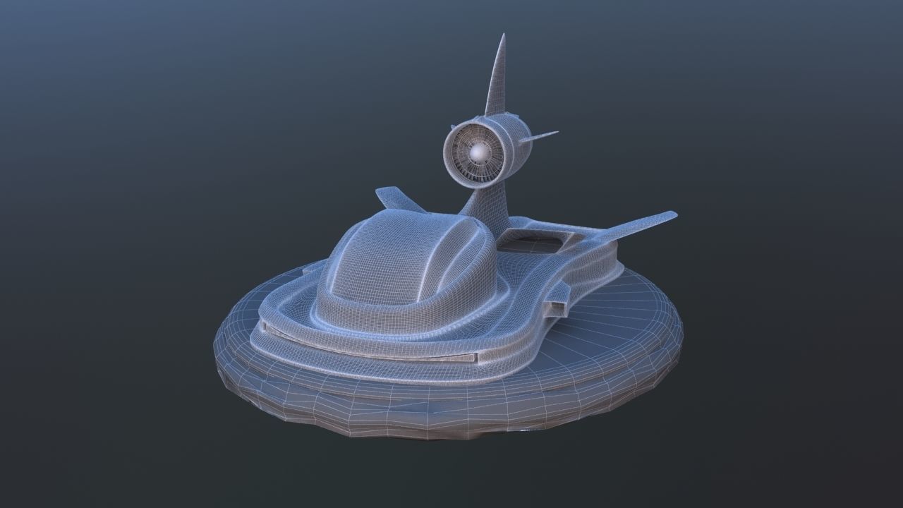 Futuristic Jet Hover Vehicle 3D model | CGTrader