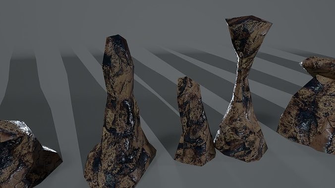 3D model Rock asset pack VR / AR / low-poly | CGTrader