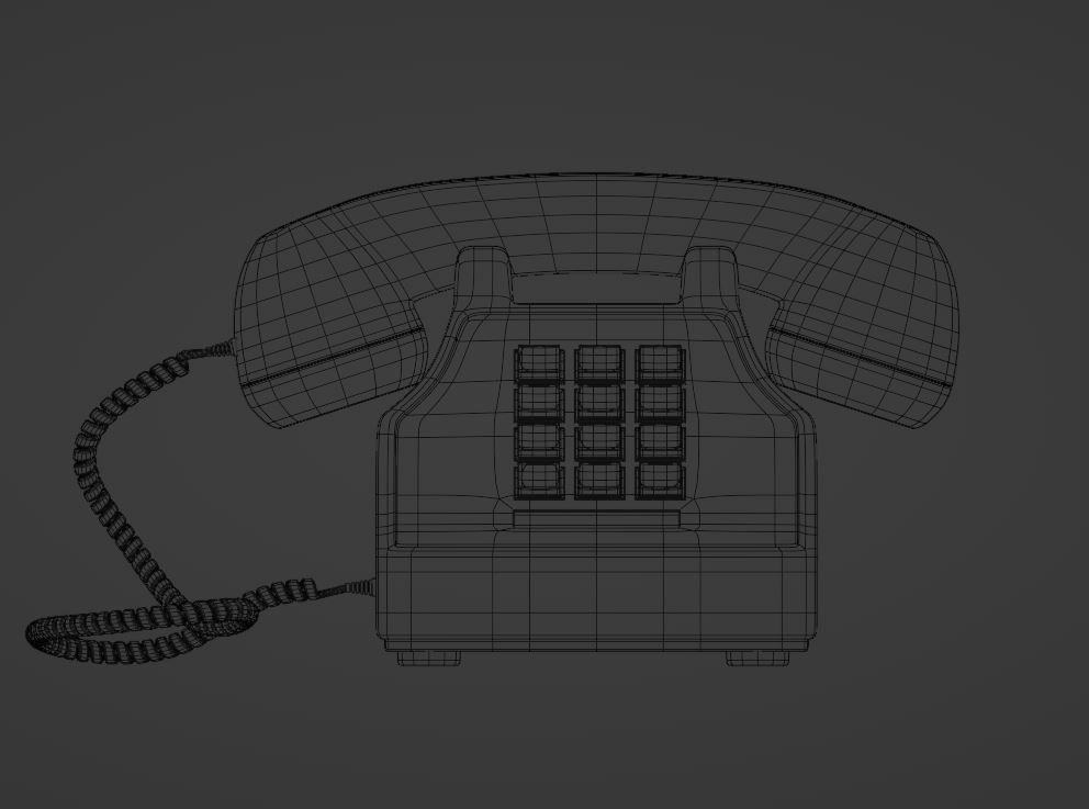 Retro Red Phone 3D model | CGTrader