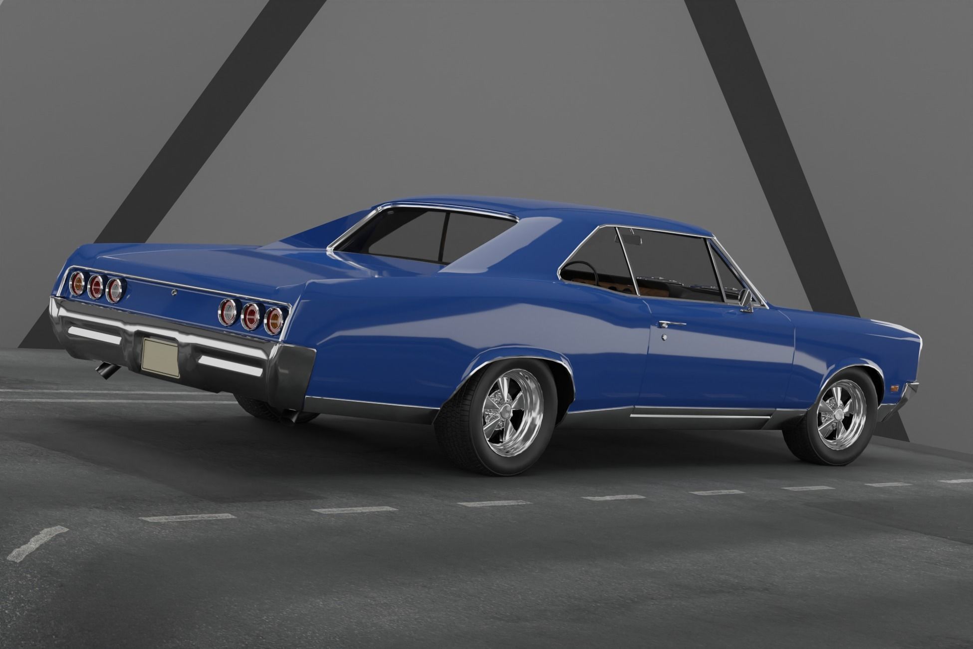 3D model 1960s Muscle Car 9 Fully Featured VR / AR / low-poly | CGTrader