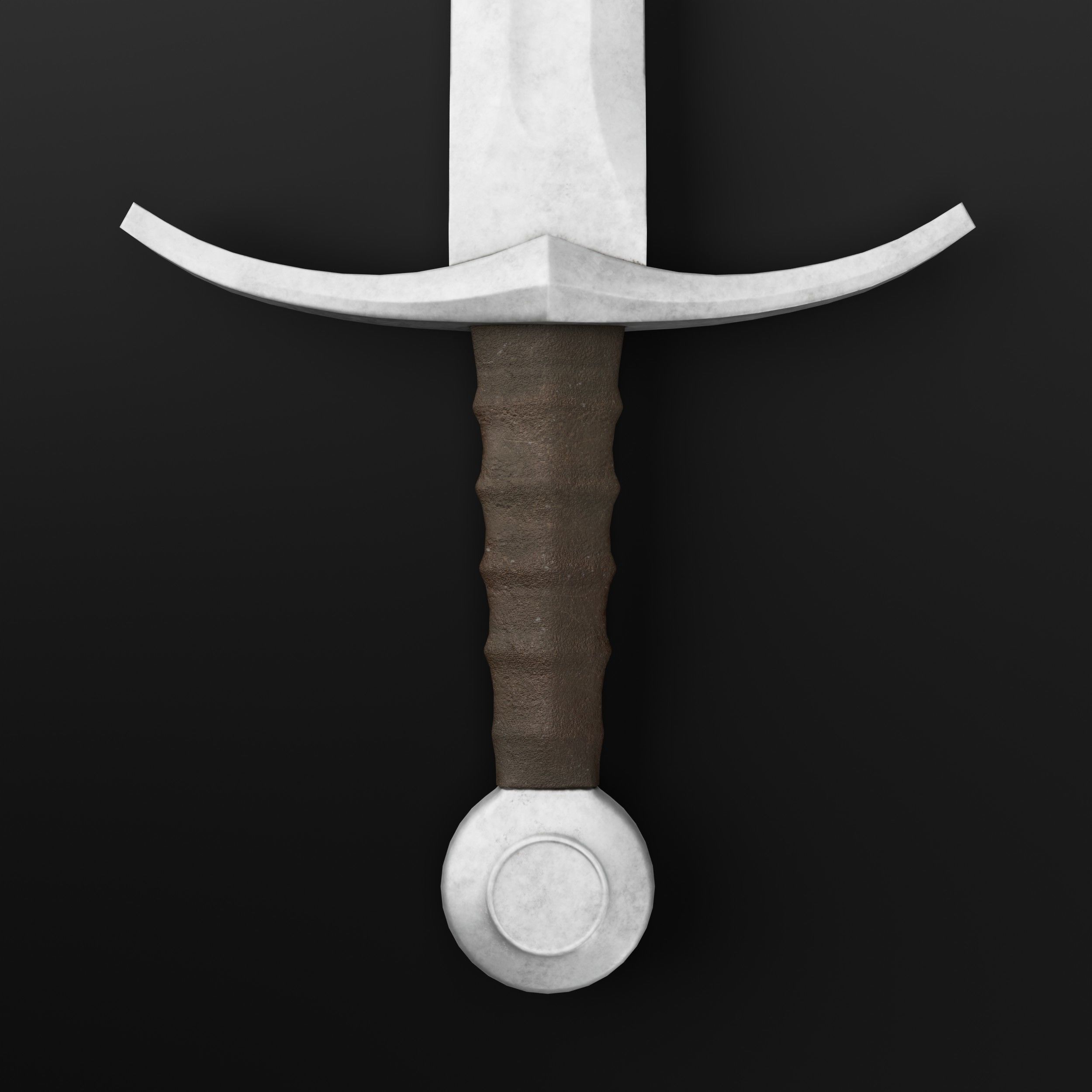 3D model Medieval Sword 02 low poly plus old texture and sheath UE VR ...