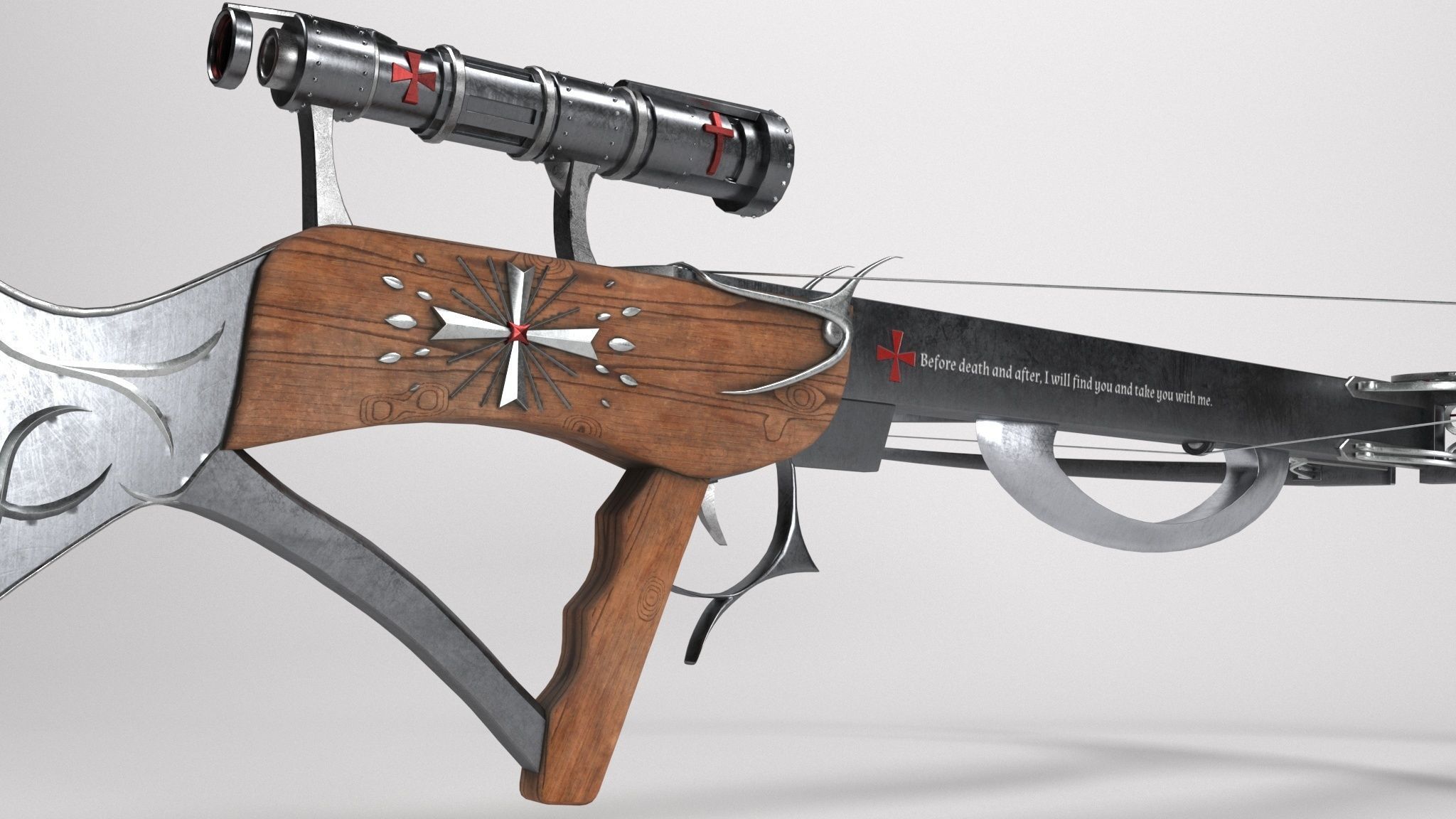 3D model Crossbow of hunters of the Holy Order VR / AR / low-poly ...