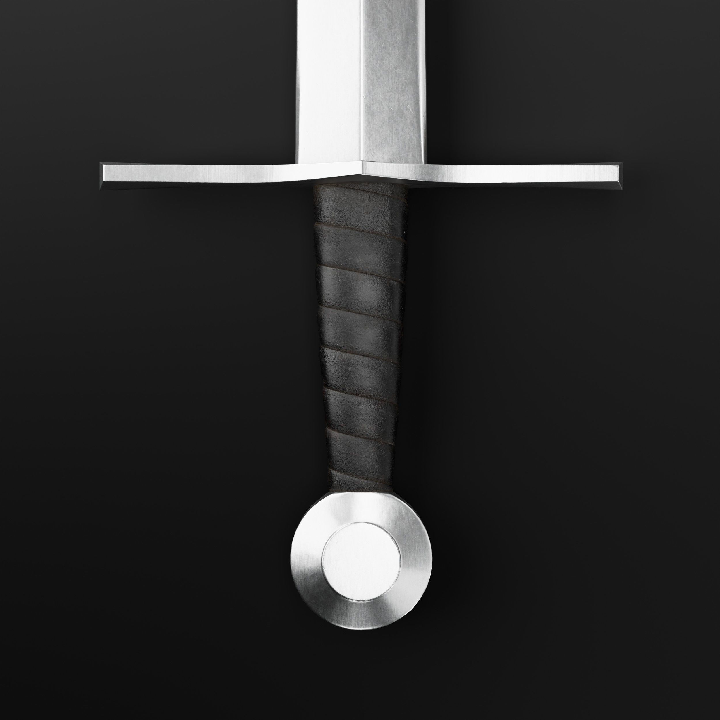 3D model Medieval Sword 05 low poly plus old texture and sheath UE VR ...
