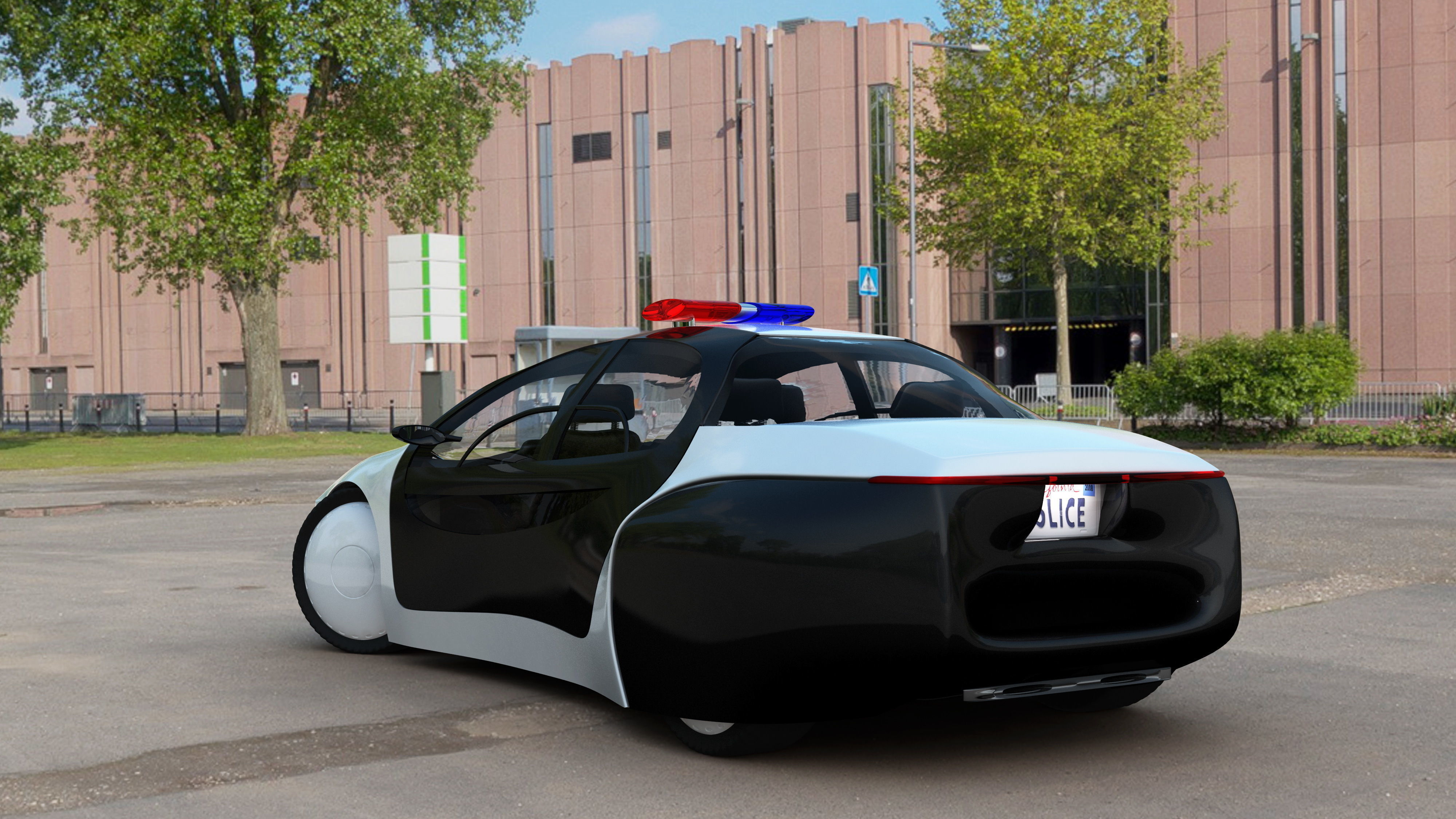 Futuristic Police Car 3D model | CGTrader
