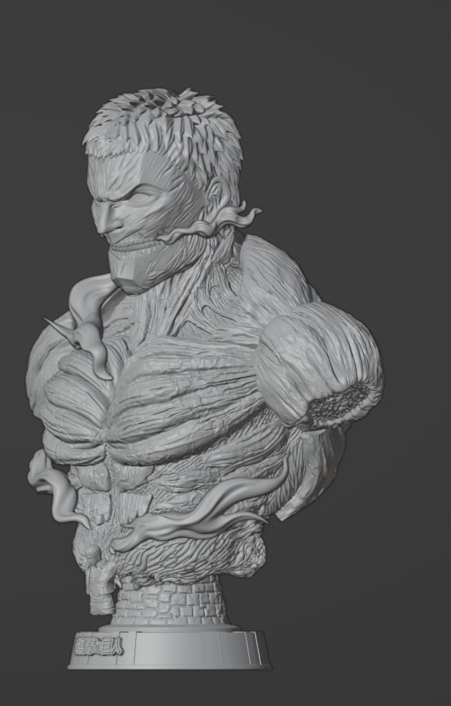 Bust of Armored Titan of Reiner 3D model 3D printable | CGTrader