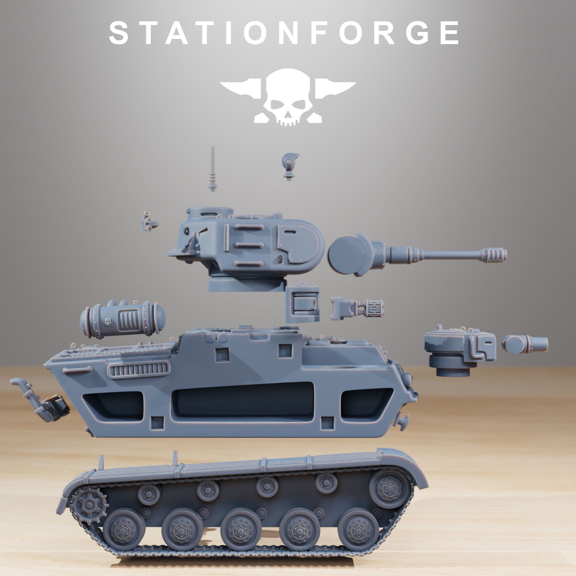 GrimGuard Heavy Battle Tank 3D model 3D printable | CGTrader