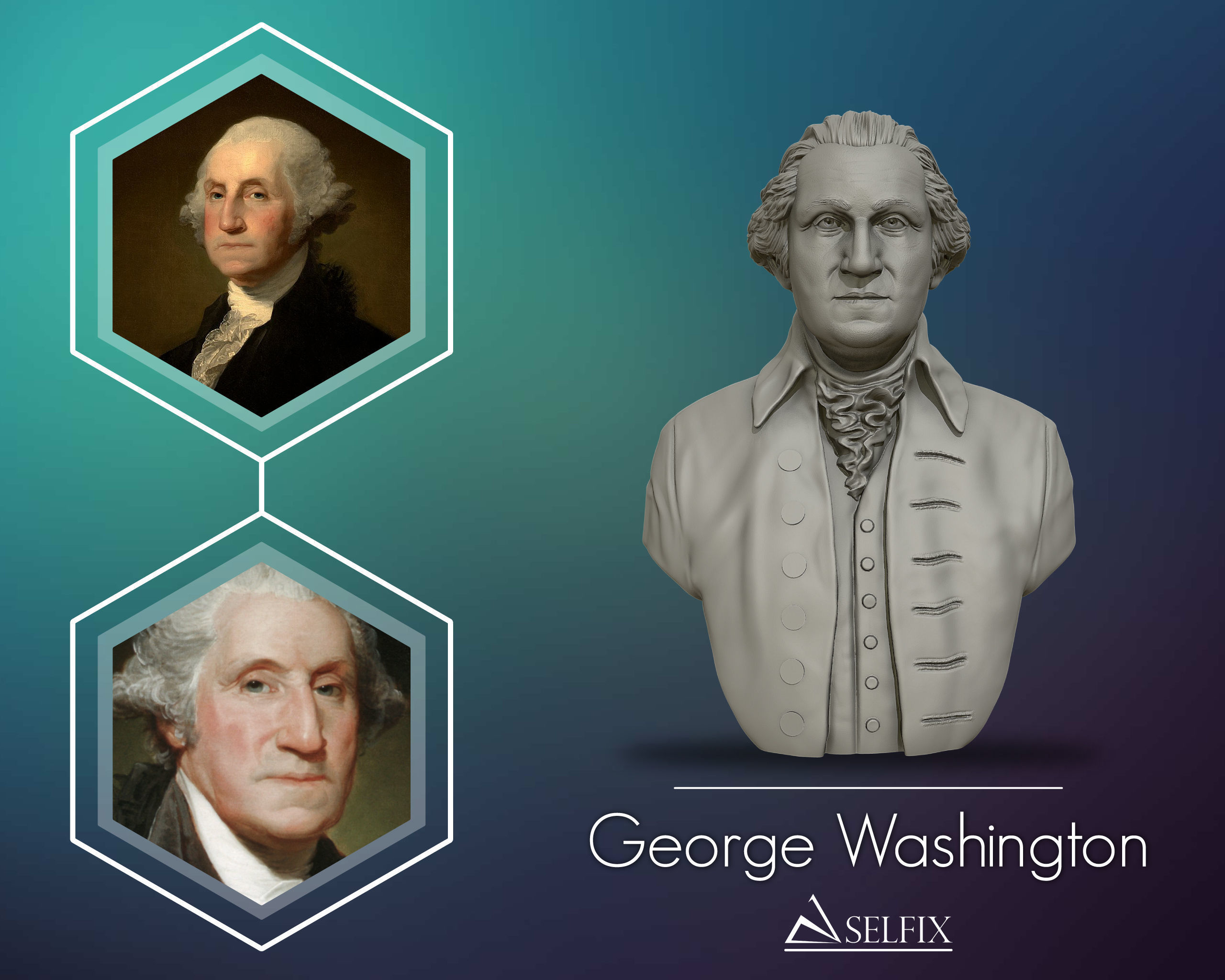 George Washington 3D Model 3D model 3D printable | CGTrader
