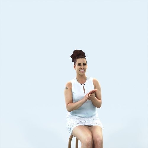 3D model Yearn 20A Clapping Sitting Event Elegant Woman VR / AR / low ...