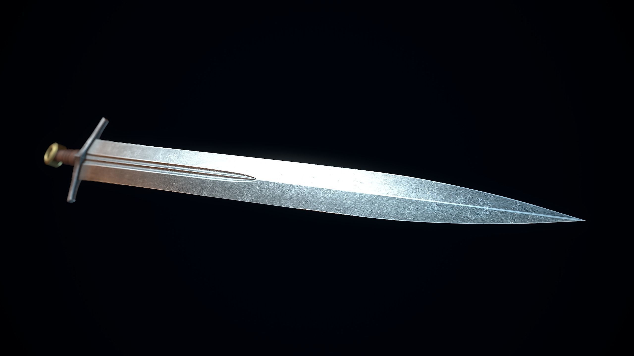 3D model Medieval Broadsword VR / AR / low-poly | CGTrader
