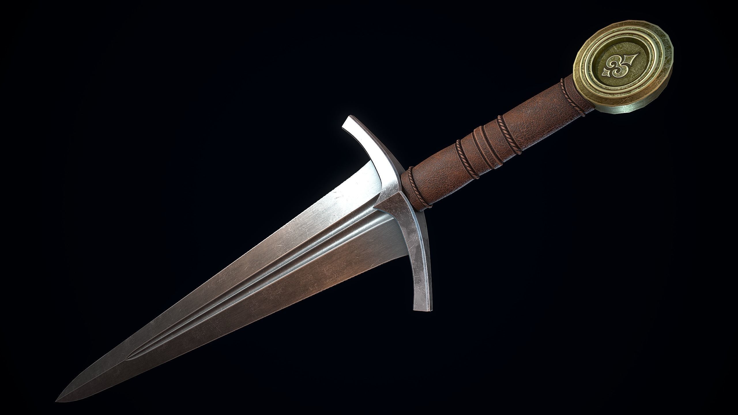 3D model Medieval Broadsword VR / AR / low-poly | CGTrader