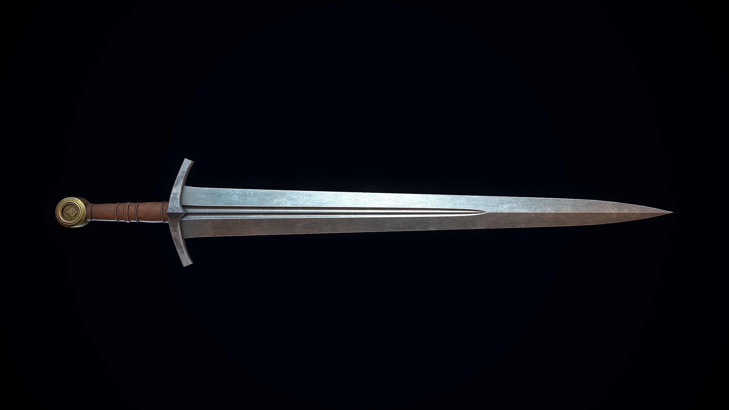 3D model Medieval Broadsword VR / AR / low-poly | CGTrader