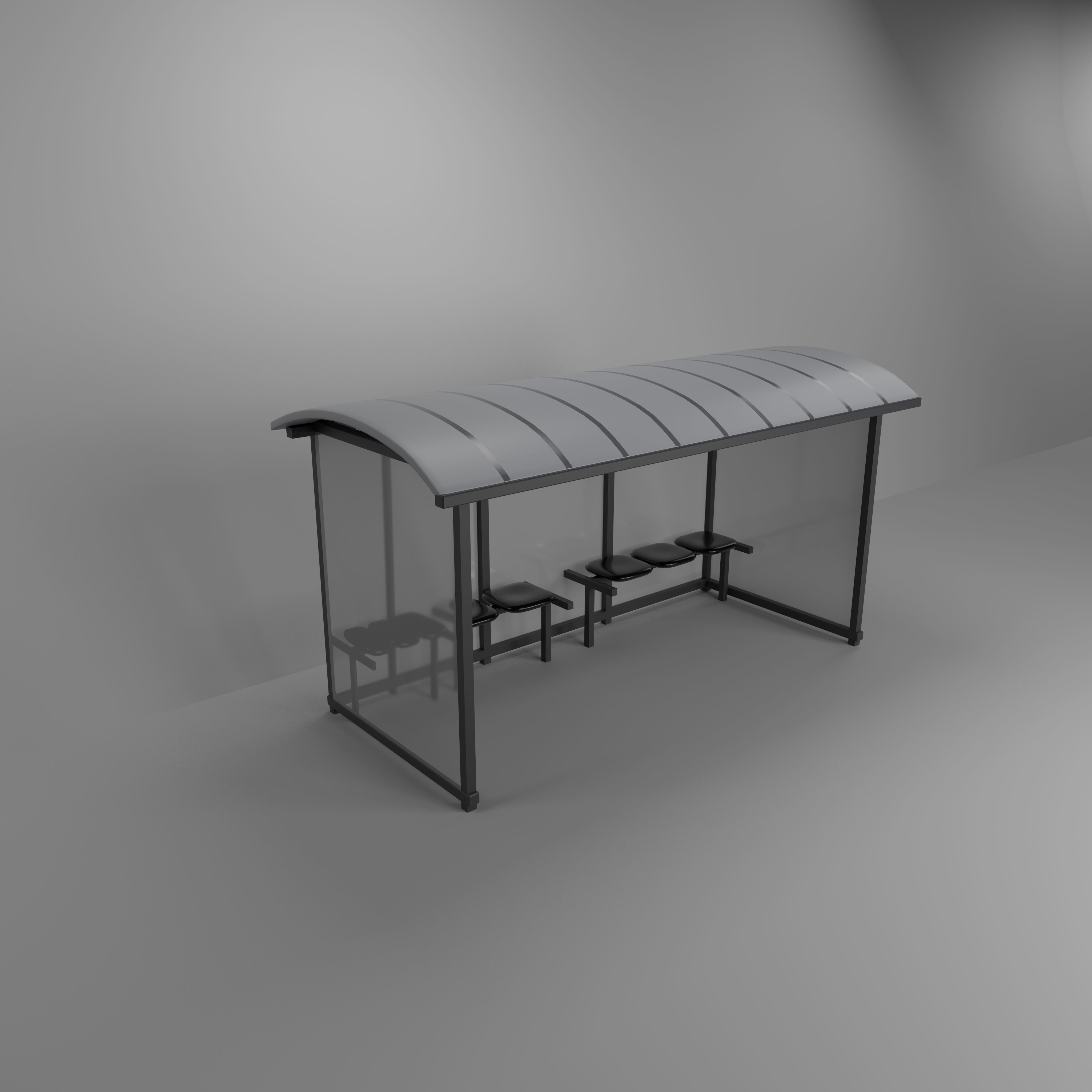 3D model bus stop VR / AR / low-poly | CGTrader