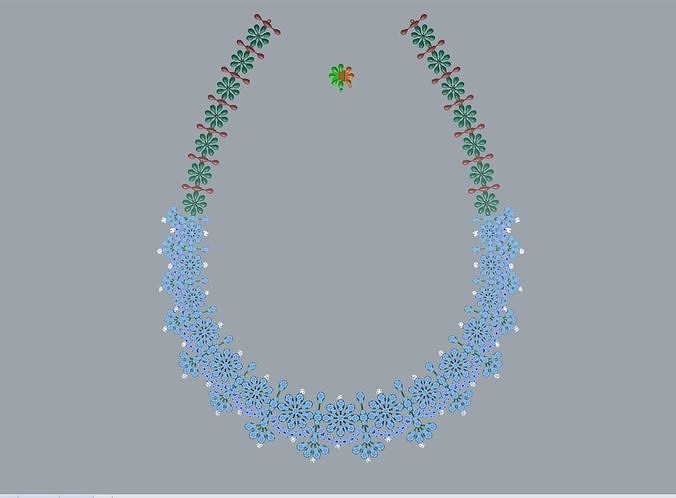 necklace 3D model 3D printable | CGTrader