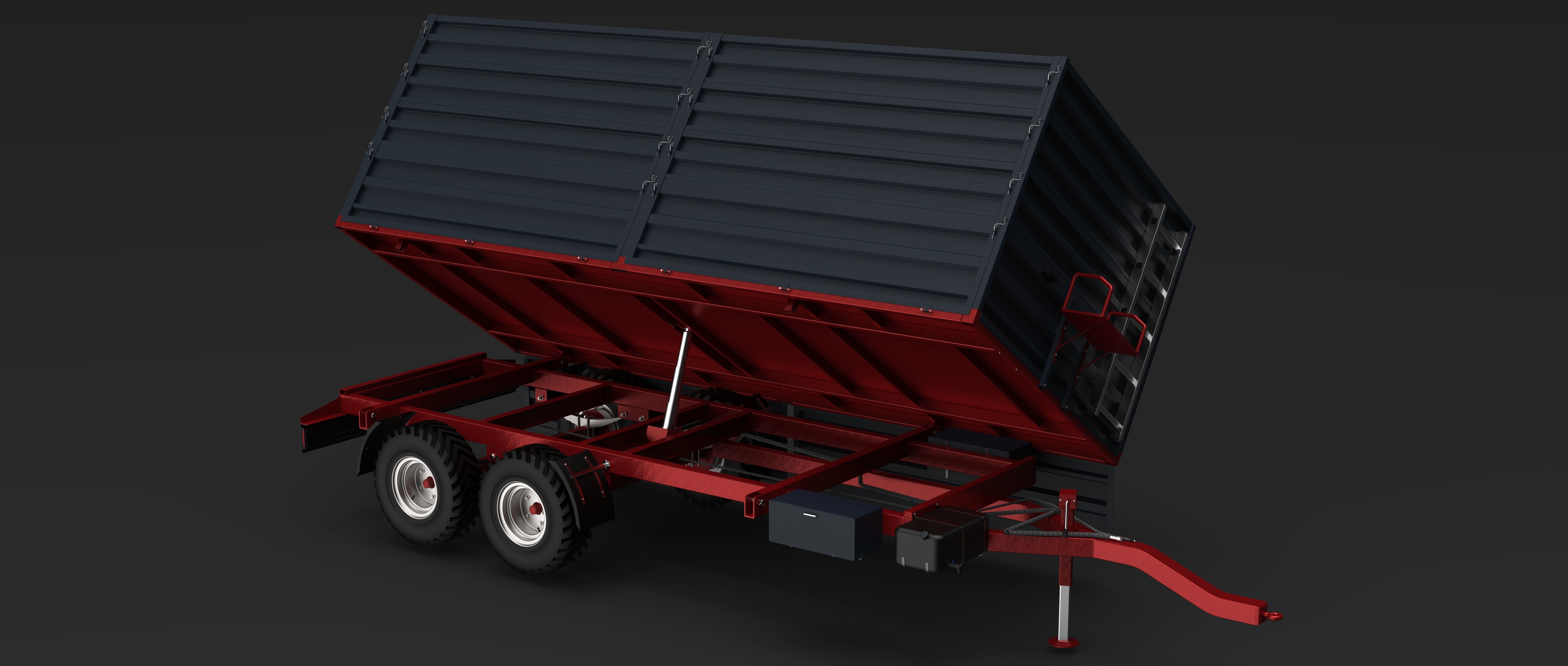 3D model Tractor Trailer VR / AR / low-poly | CGTrader