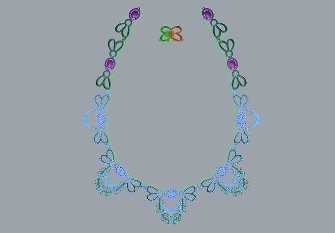 necklace 3D model 3D printable | CGTrader